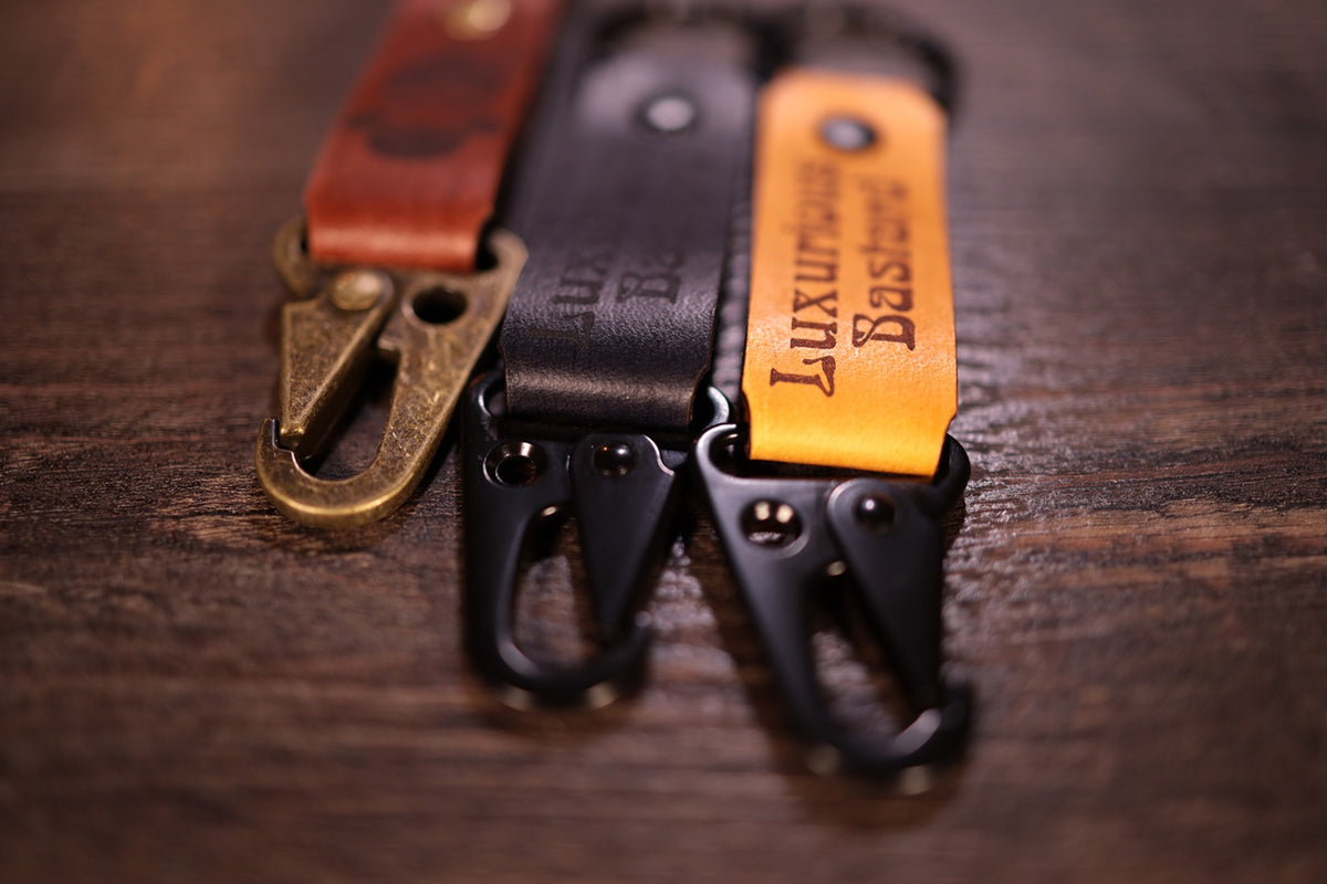 Luxurious Leather Quick Clip Key Chain – Luxurious Bastard Beard Co.